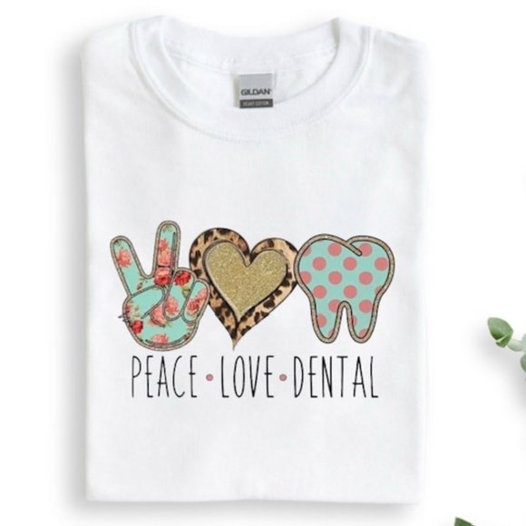 Tops | Peace Love Dental Shirt Rda Shirt Registered Dental Assistant ...